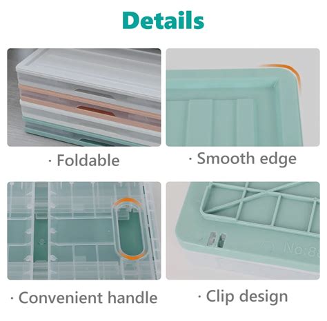 접을 수있는 플라스틱 스토리지 박스 바구니 접는 케이스 상자 상자 유틸리티 화장품 컨테이너 데스크탑 홀더