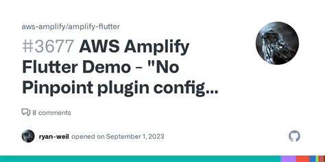 Aws Amplify Flutter Demo No Pinpoint Plugin Config Available
