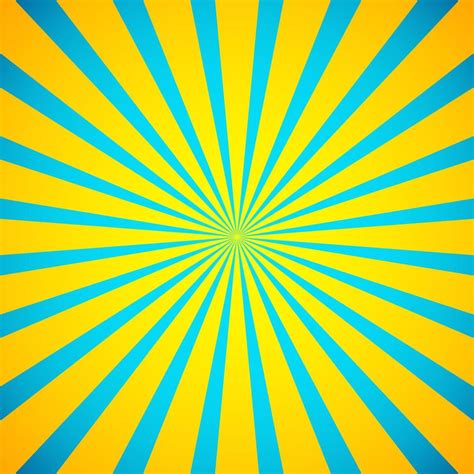 Yellow Blue Retro Gradient Sun Rays Vector Background 21732254 Vector
