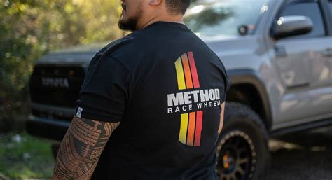 Method Classic Stripes Tee Black Method Race Wheels