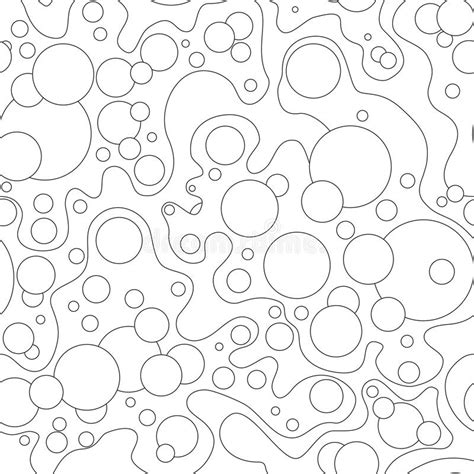 Abstract Geometric Seamless Pattern Bubble Ornamental Background