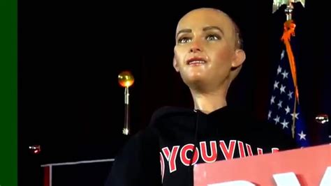 Sophia The Humanoid Robot Gives A Commencement Speech At Dyouville