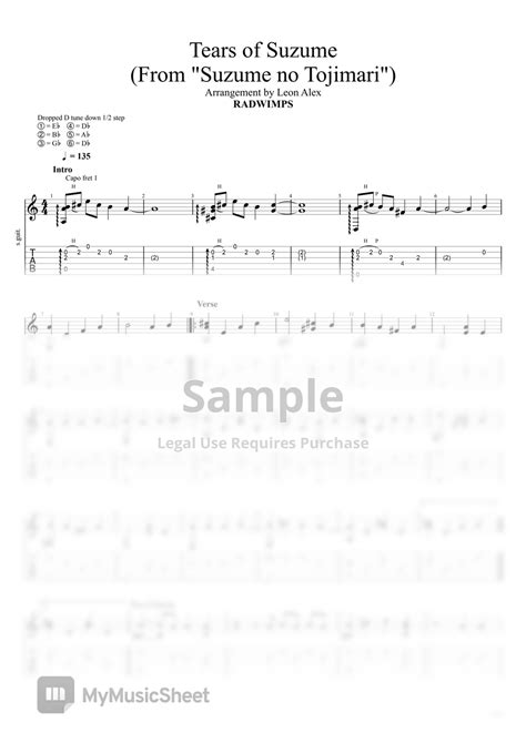 Suzume No Tojimari Suzume By Leon Alex Sheet Music Hot Sex Picture