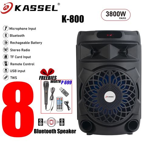 Kassel 8 Led Portable Bluetooth Speaker With Mic And Remote Shopee