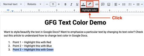 How To Change Text Color In Google Docs A Step By Step Guide GeeksforGeeks