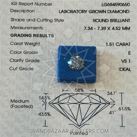 Customize And Buy 150 Carat Vs1 E Color Lab Grown Igi Certified Ideal
