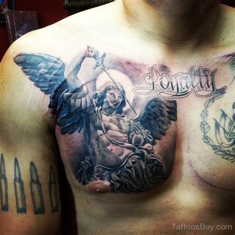 Guardian Angel Tattoos On Chest