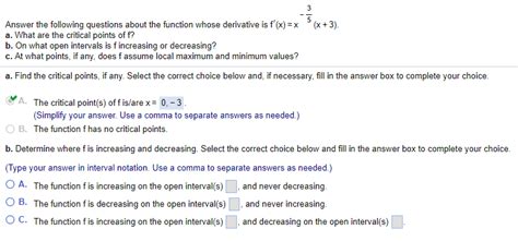 Solved Answer The Following Questions About The Function