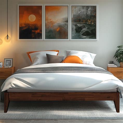 Acacia Solid Wood King Bed Frame With Slats In Chocolate