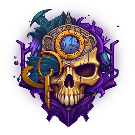 Premium Photo A Close Up Of A Skull With A Clock On Its Head Generative Ai