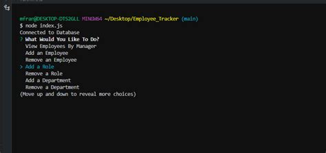Github Mfrancisco9employee Tracker