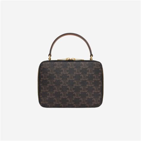 셀린느 트리옹프 캔버스 And 카프스킨 스몰 카바스 탄 Celine Kream