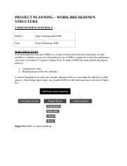 Project Planning A Visual Guide To Creating A Work Breakdown Course Hero