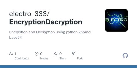 Github Electro 333encryptiondecryption Encryption And Decryption