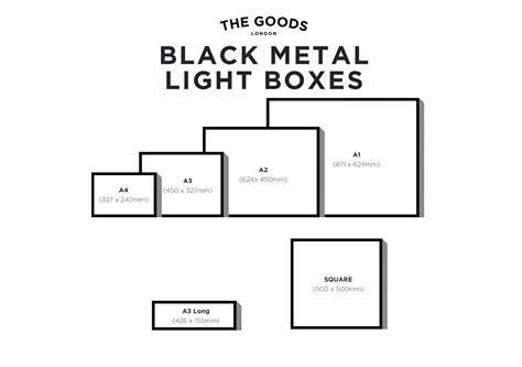 The Angel Light Box Black Metal The Goods Signs London