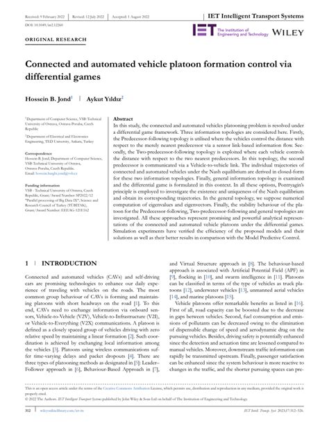 Pdf Connected And Automated Vehicle Platoon Formation Control Via Differential Games