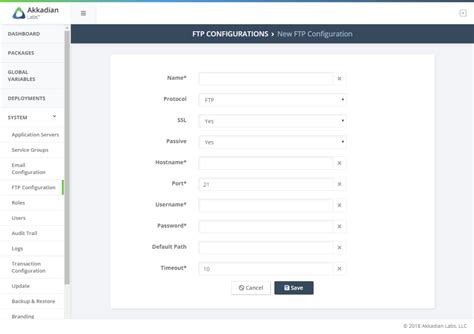 4 4 Ftp Configuration Akkadian Site Builder Admin Guide 1