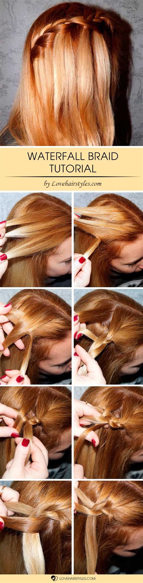 How To Do A Waterfall Braid Step By Step Waterfall Braid Waterfall Braid Hairstyle Braid