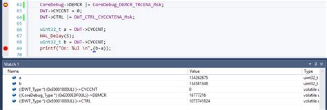 C Stm32 How To Enable Dwt Cycle Counter Stack Overflow