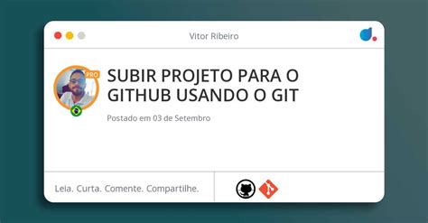 Subir Projeto Para O Github Usando O Git