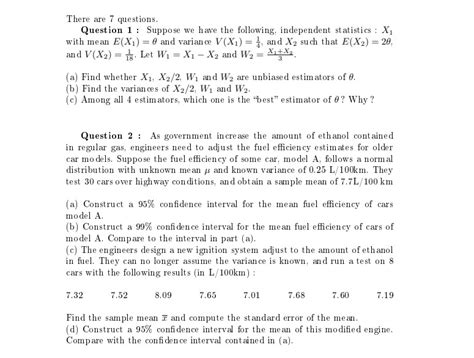 Solved There Are 7 Questions Question 1 Suppose We Have Chegg Com