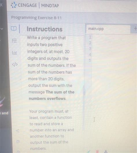 Solved CENGAGE MINDTAP Programming Exercise 8 11 Chegg