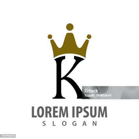 초기 편지 K 크라운 로고 컨셉 디자인 기호 그래픽 템플릿 요소 벡터 0명에 대한 스톡 벡터 아트 및 기타 이미지 0명 금