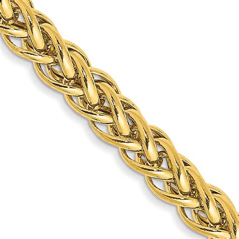 20 Inch 14k 18 43mm Semi Solid 3 Wire Wheat With Lobster Clasp Chain