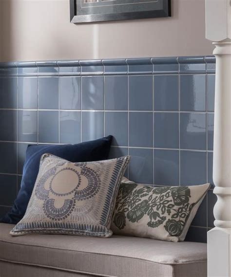 Minton Hollins China Blue Crampton Capping Topps Tiles