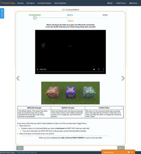 Learn To Code Command Blocks In Minecraft Course Age 9