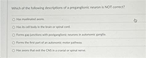 Solved Which Of The Following Descriptions Of A