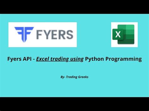 2 Excel Trading Using Python And Fyers Api Fyers YouTube