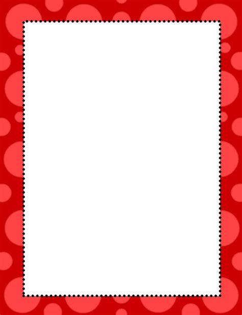 Red And White Polka Dot Border With Square Frame