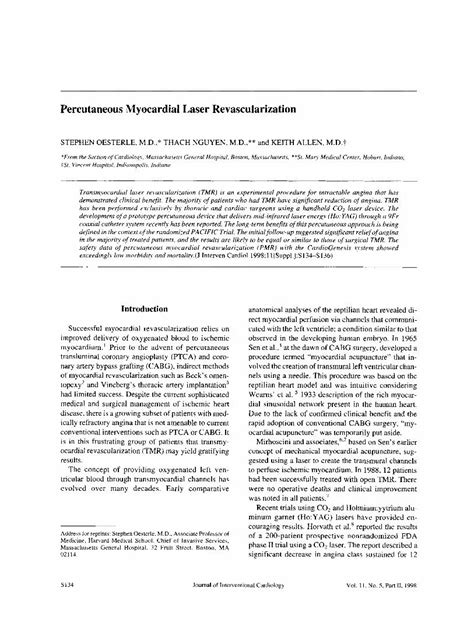 Pdf Percutaneous Myocardial Laser Revascularization Dokumen Tips