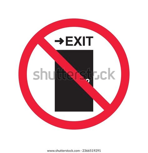 Prohibited Exit Vector Icon No Entry Stock Vector Royalty Free