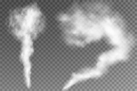 안개 또는 연기 절연 투명 특수 효과 흐림 안개 또는 스모그 벡터 일러스트 레이 션의 흰색 벡터 배경 프리미엄 벡터