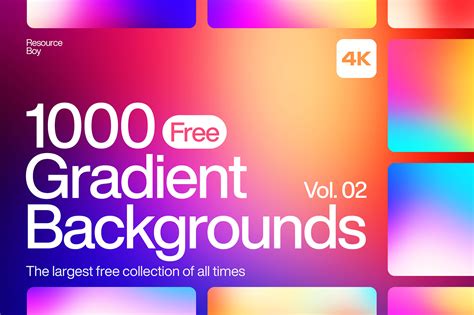 1000 Free Gradient Backgrounds Vol 02 Resource Boy