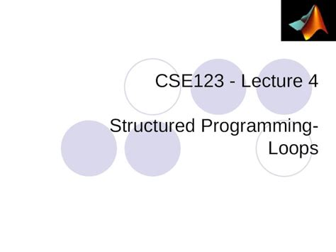 Ppt Cse123 Lecture 4 Structured Programming Loops Dokumentips