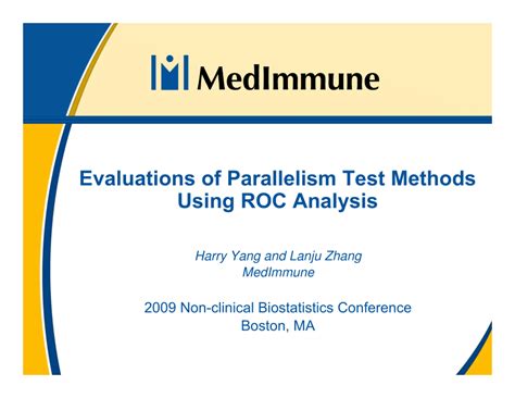 Pdf Evaluations Of Parallelism Testing Methods Using Roc Analysis