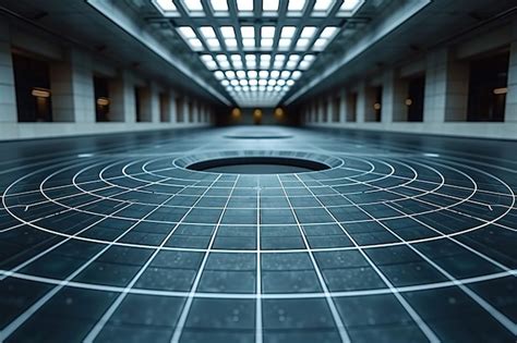 Circular Grid Pattern With Overlapping Premium Ai Generated Image