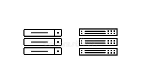 Data Storage Hosting Server Database Symbol Button Icon Vector