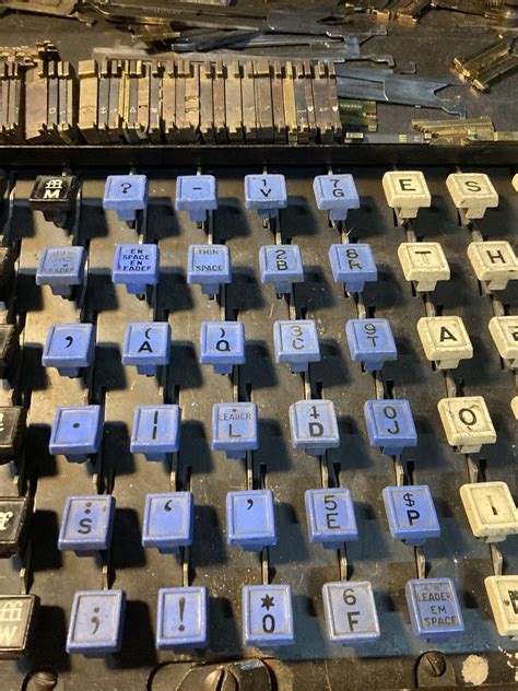 Linotype Keyboard Layout Printed For Type High Day Rletterpress Linotype Keyboard Layout Printed For Type High Day Rletterpress