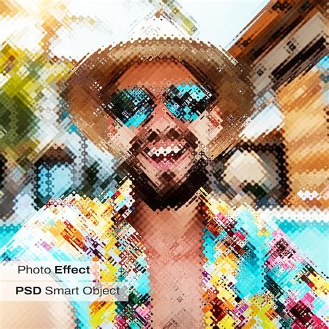 Premium Psd Psd Smart Object Glass Photo Effect Template