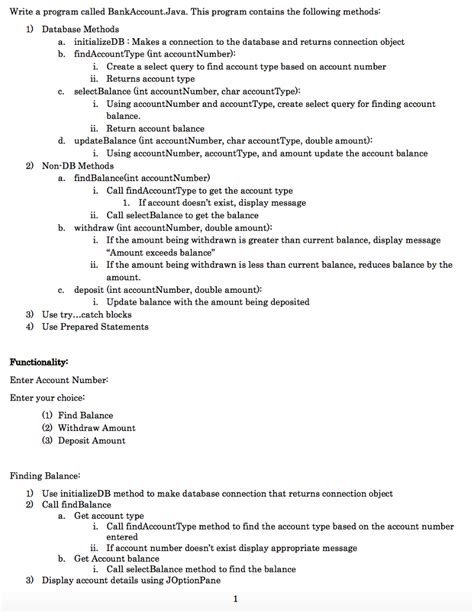 Write A Program Called Bankaccountjava This Program