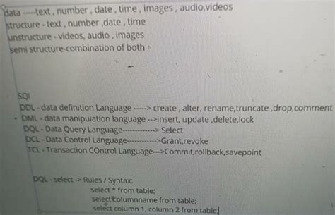 Sriram Prasath T On Linkedin Basics Of Sql