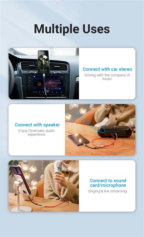 Vention Type C To Audio Jack Headphone DAC Adapter USB C To Mm Earphone Cable AUX Cable For