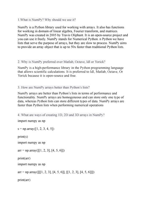 Numpy 1 Is Numpy Why Should We Use It Numpy Is A Python Library