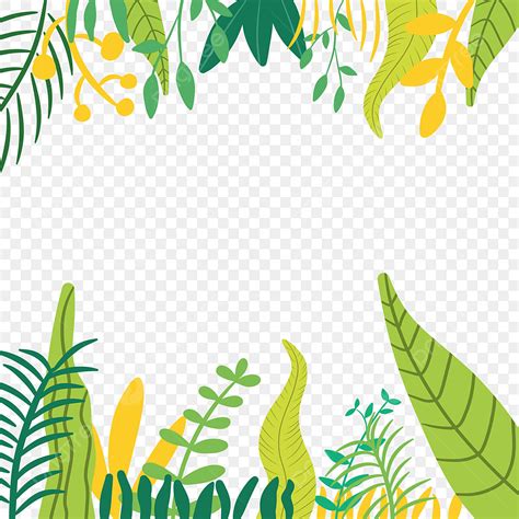 열대 나뭇잎 일러스트 프레임 투명 배경 배경 열렬한 이파리 Png 일러스트 및 Psd 이미지 무료 다운로드 Pngtree