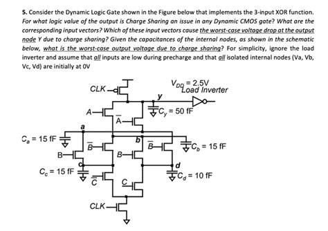 5 Consider The Dynamic Logic Gate Shown In The