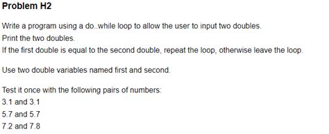 Solved Write A Program Using A Do While Loop To Allow The